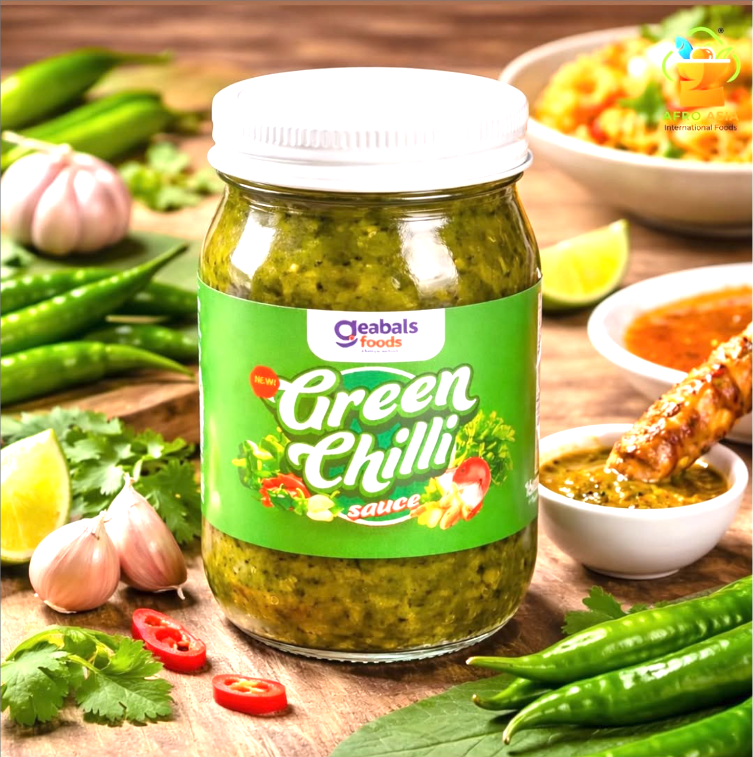 Green Chilli | Geabals Foods | Spicy Green Chilli Sauce 100% Natural