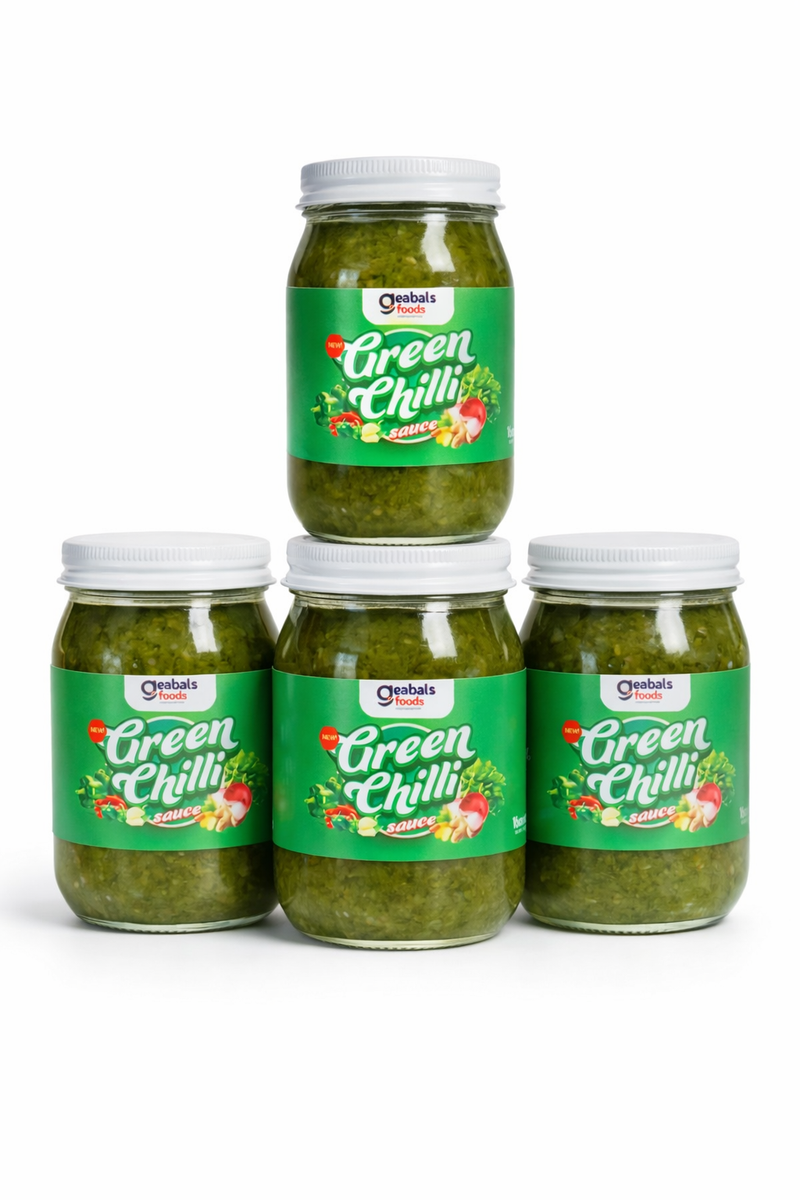 Green Chilli | Geabals Foods | Spicy Green Chilli Sauce 100% Natural