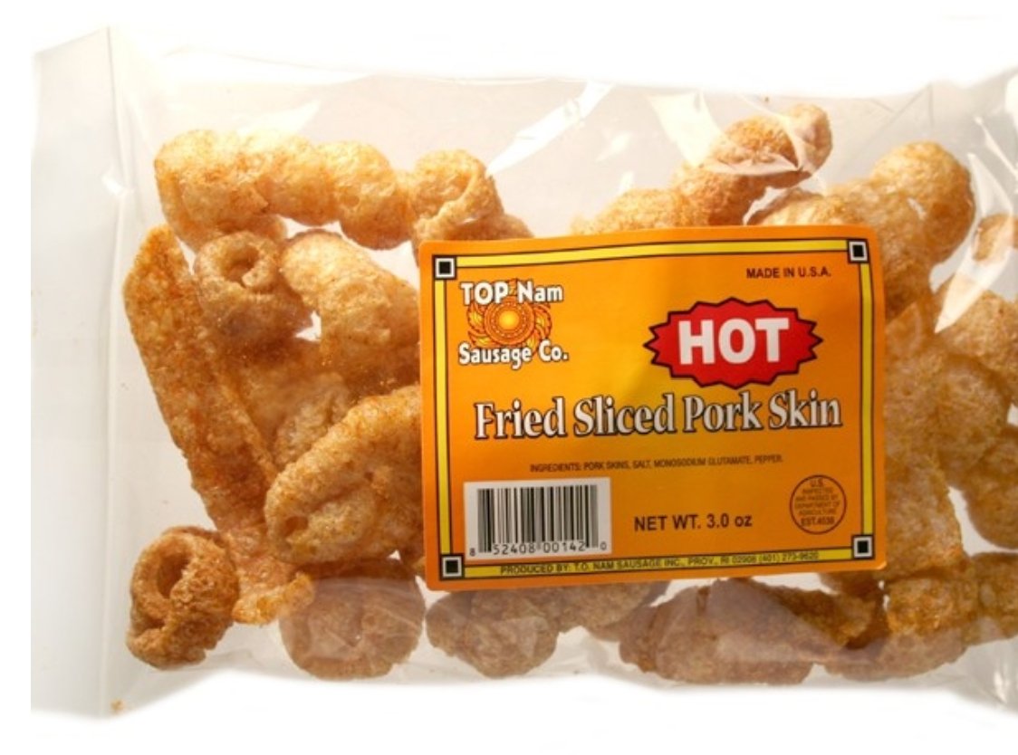 Fried Slice Pork Skin, Hot 2.5oz